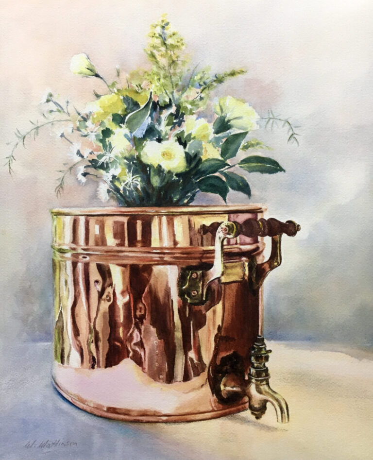 Copper Urn – Watercolor Art Southern Africa